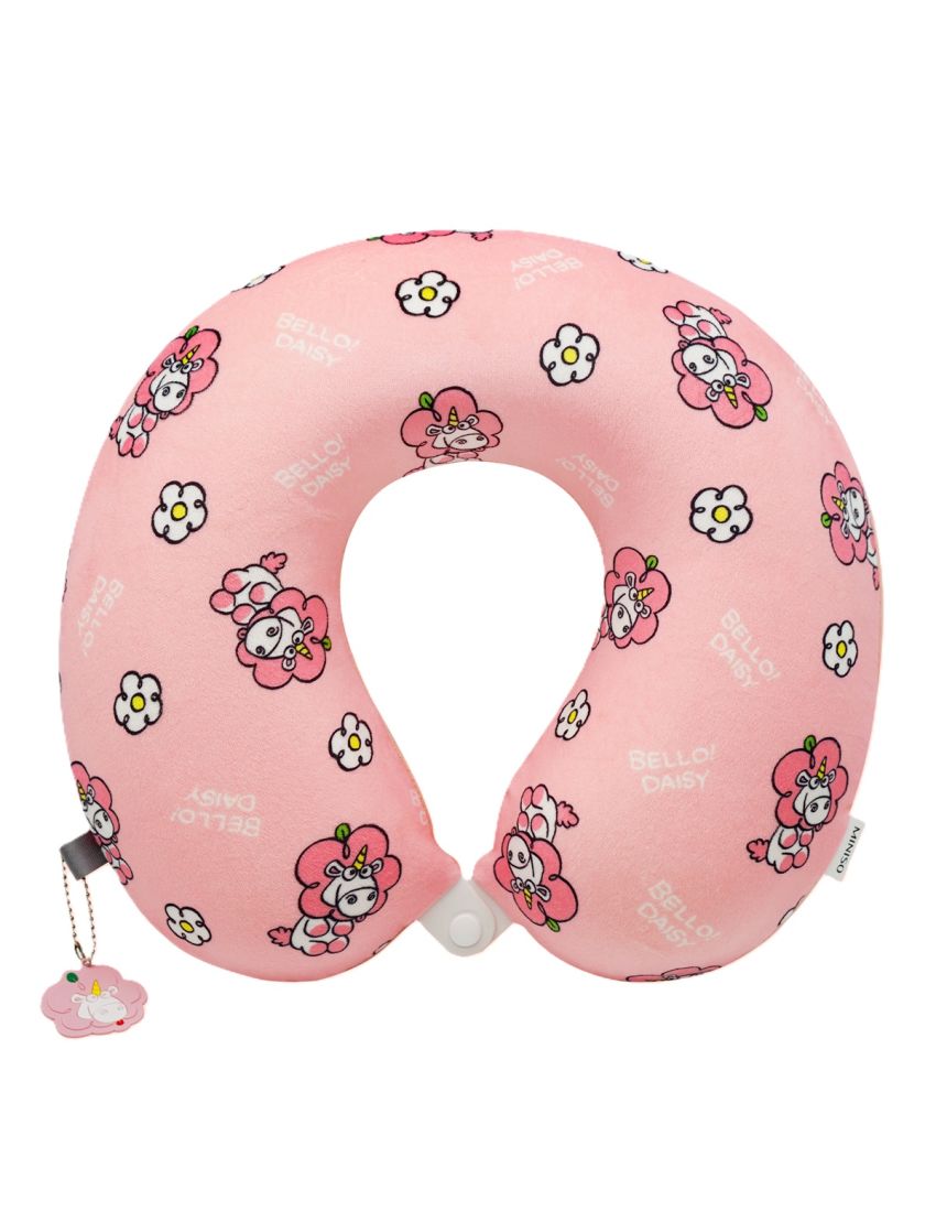 Minions Collection Bello Daisy Pink Memory Foam Neck Pillow | MINISO