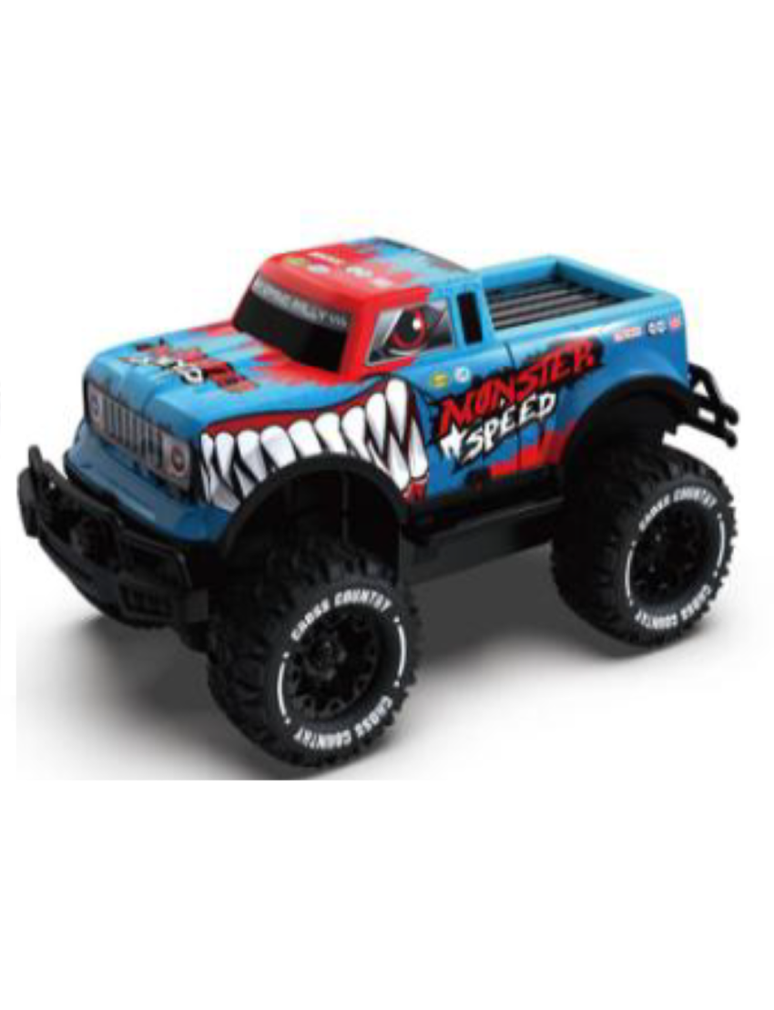 MINISO Flash Racers Remote Control Monster Truck Off-Road Graffiti ...