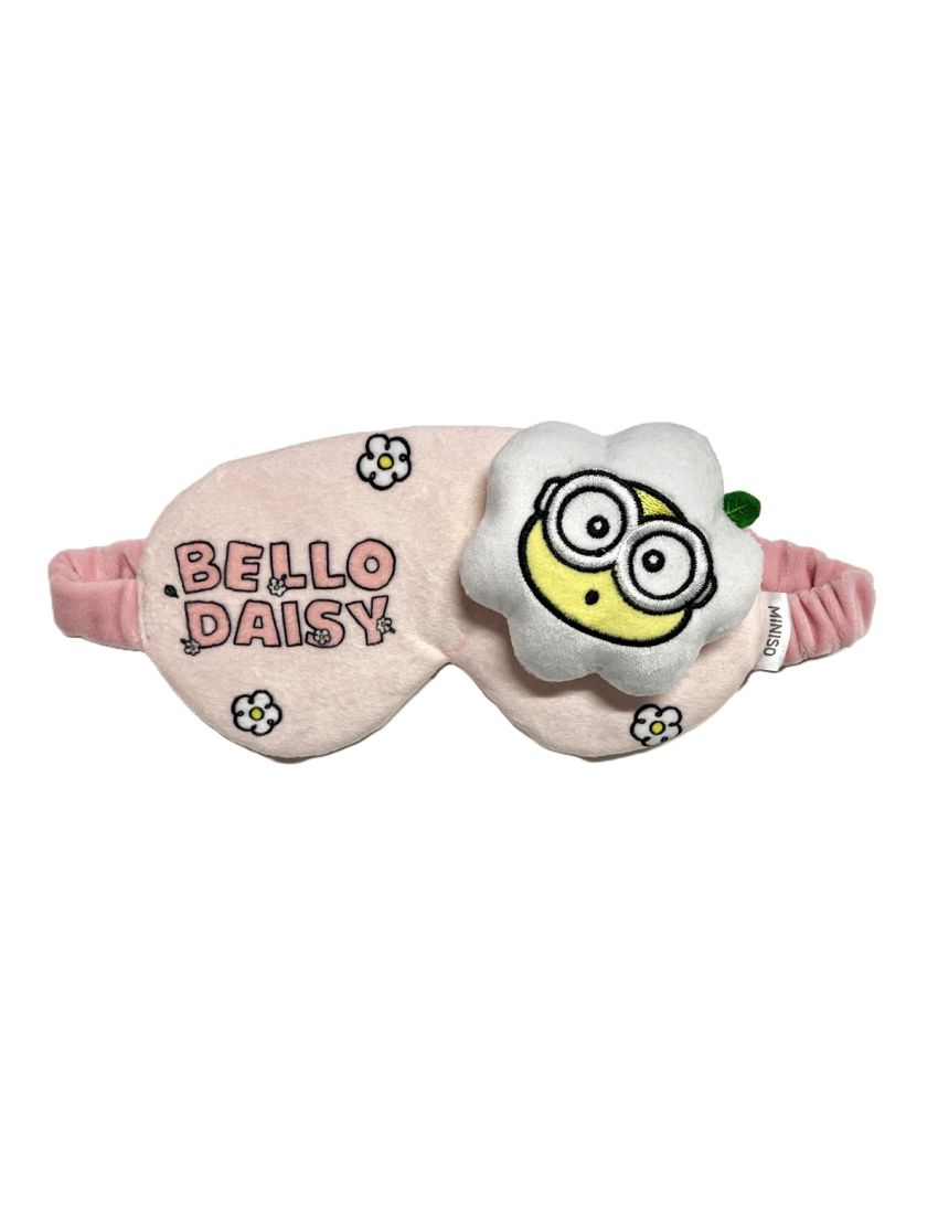 Minions Bello Daisy Collection Pink Plush Sleep Mask | MINISO