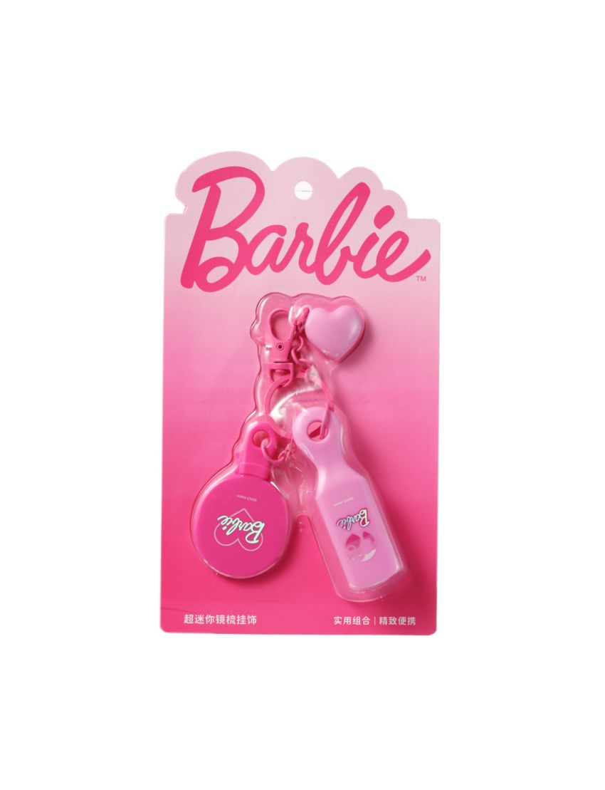 Barbie Collection Mini Mirror with Brush | MINISO