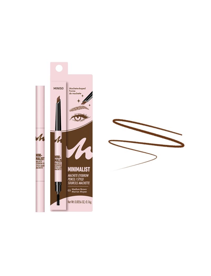 MINISO Smooth Application Eyebrow Pencil Medium Brown | MINISO