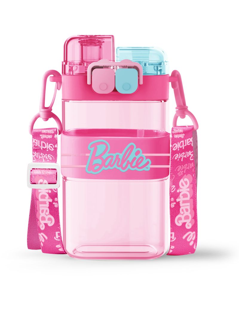 Barbie Shining Collection Plastic Bottle with Shoulder Strap 560ml | MINISO