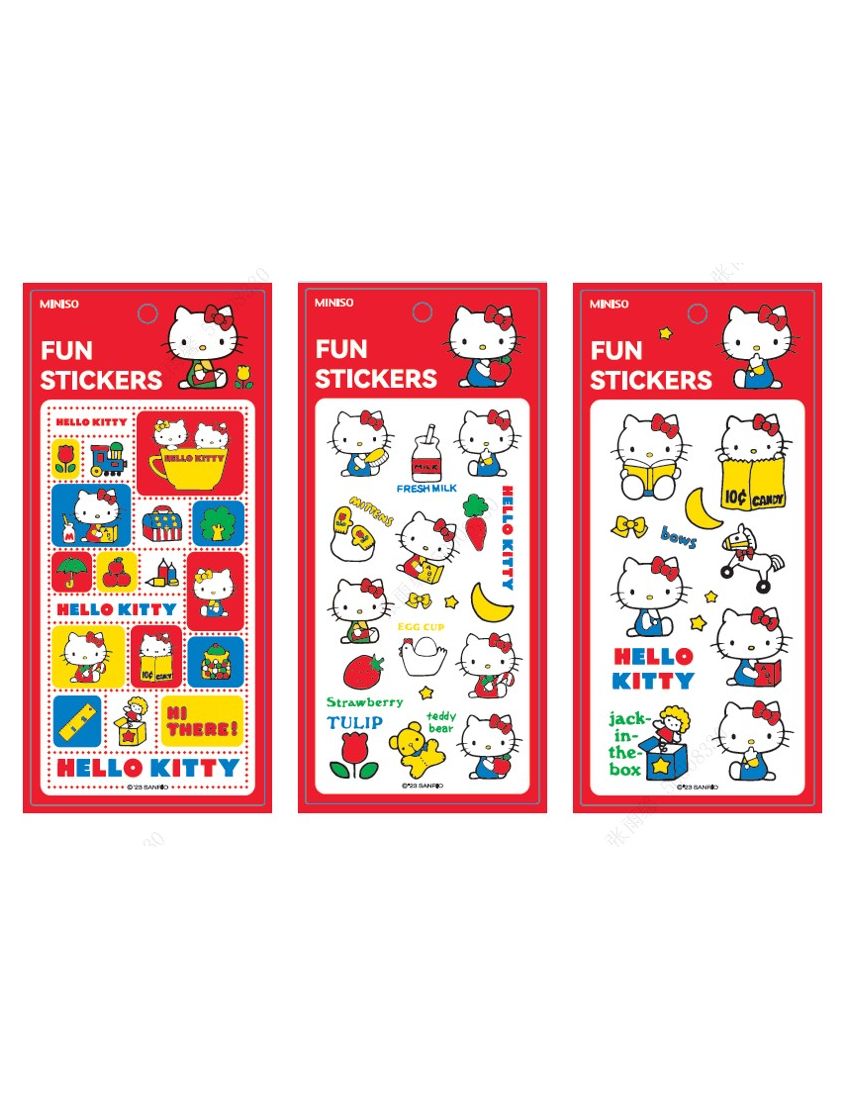Hello Kitty Fun School Season Series Stickers (Assortment) | MINISO