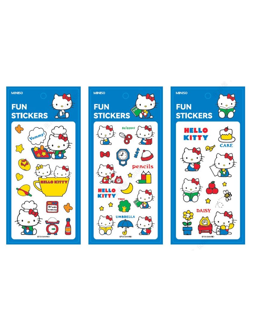Hello Kitty Fun School Season Series Stickers (Assortment) | MINISO