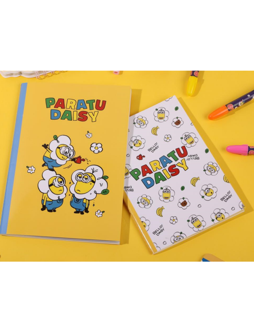 Daisy Minions Collection Stitch-Bound Book Set Of 2 (28 Sheets) | MINISO